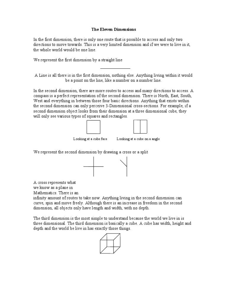 The Eleven Dimensions | PDF | Dimension | Line (Geometry)
