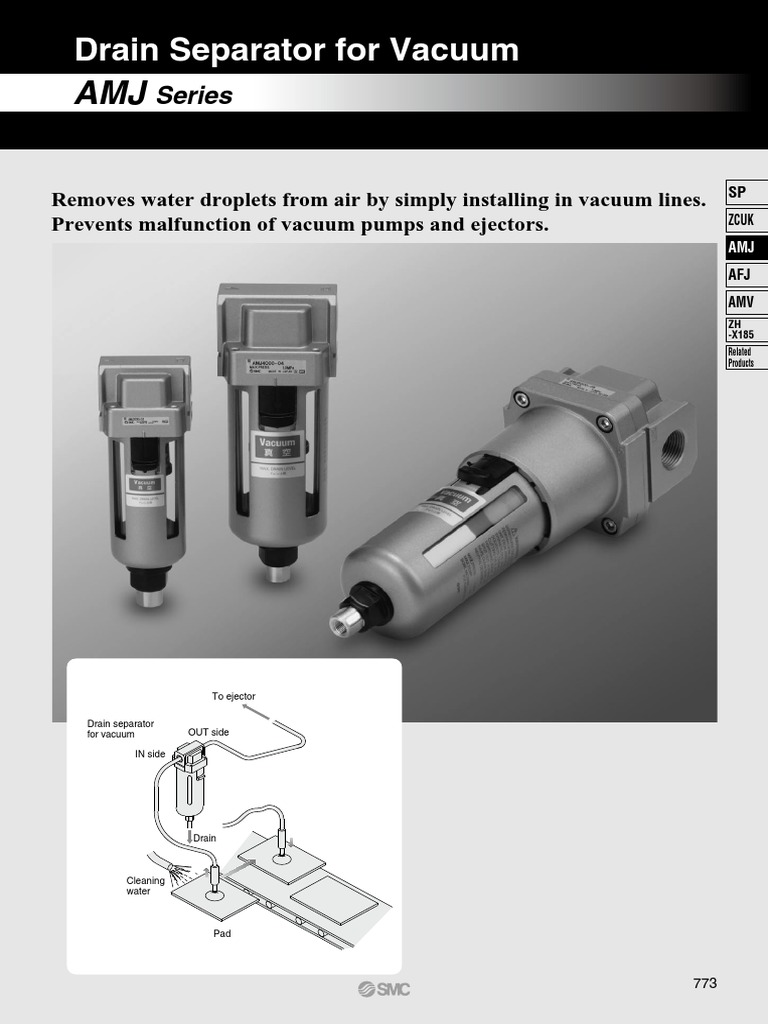 Drain Separator For Vacuum: Series | PDF