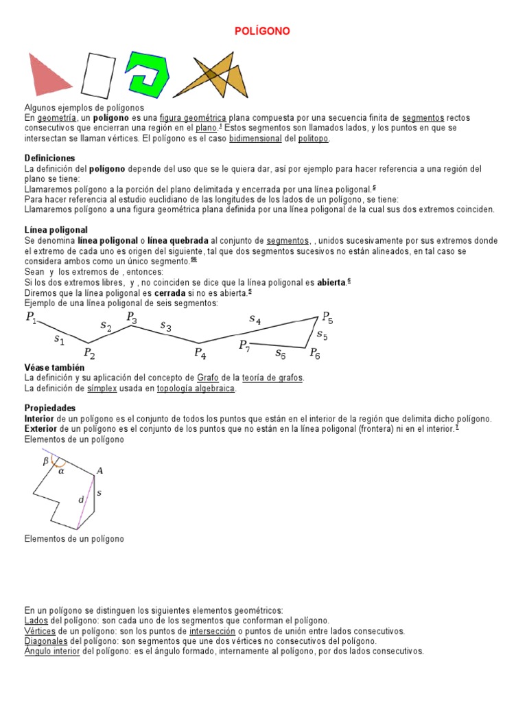 POLÍGONO | PDF | Polígono | Geometría euclidiana