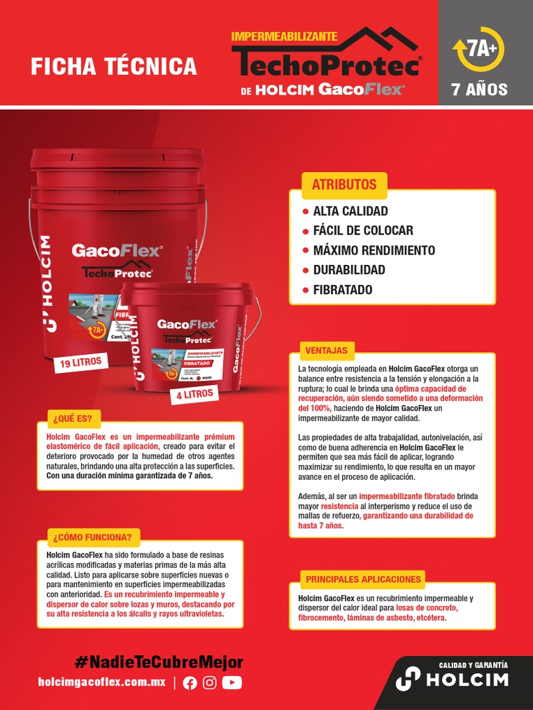 GacoFlex FichaTecnica 7an Aos | PDF