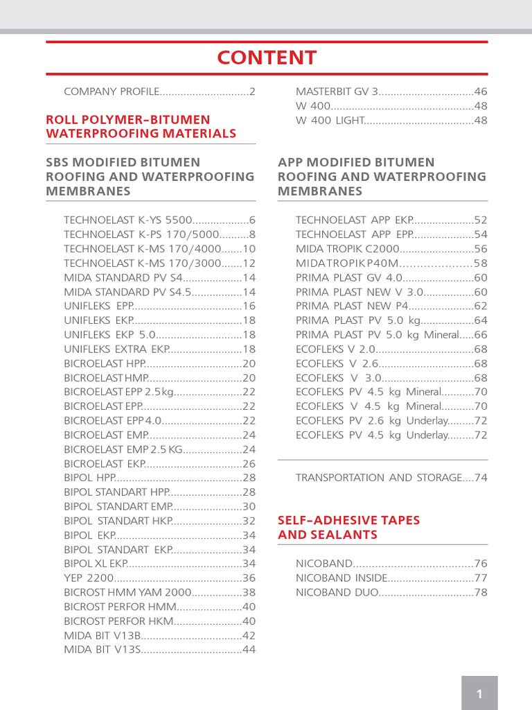 Roofing Materials Full Product Catalog and Technical Info PDF | PDF | Roof | Building Technology