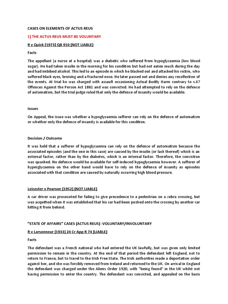 Cases Criminal | PDF | Recklessness (Law) | Manslaughter