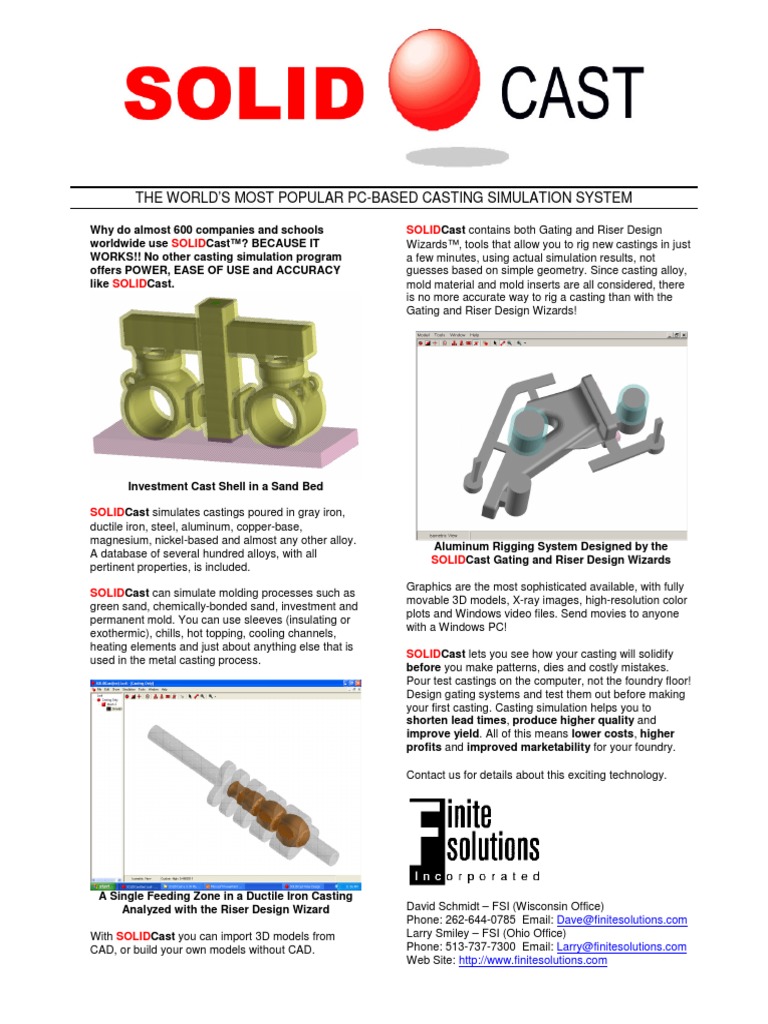 Brosur Solidcast | PDF | Mathematical Optimization | Industrial Processes
