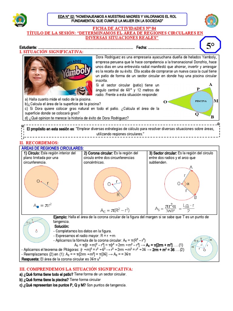 Solucion Ficha 4 - 5to - Eda2 | PDF | Pi | Triángulo