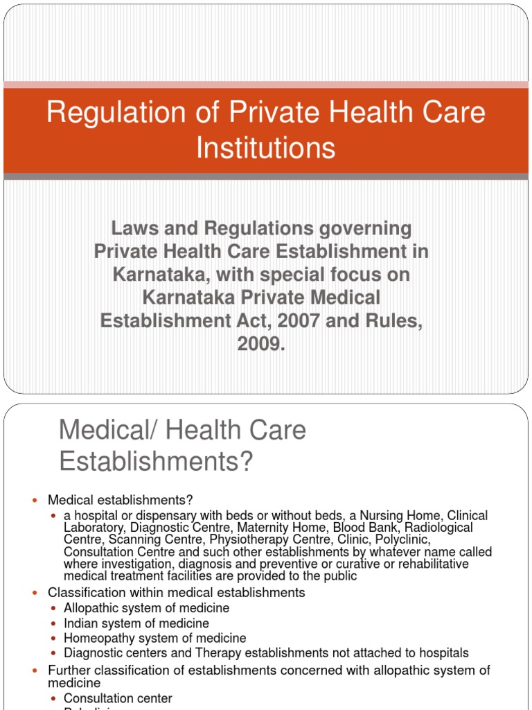 Regulation of Private Health Care Institutions | PDF | Hospital | Medicine