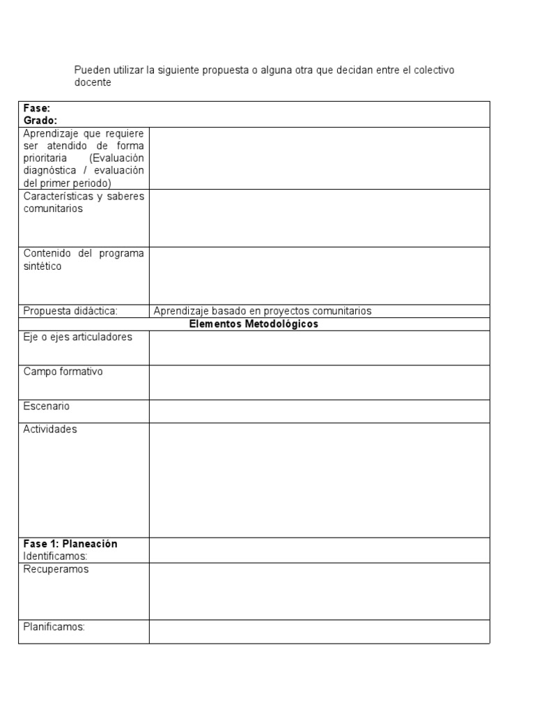 Formato para Elaborar Proyecto | PDF