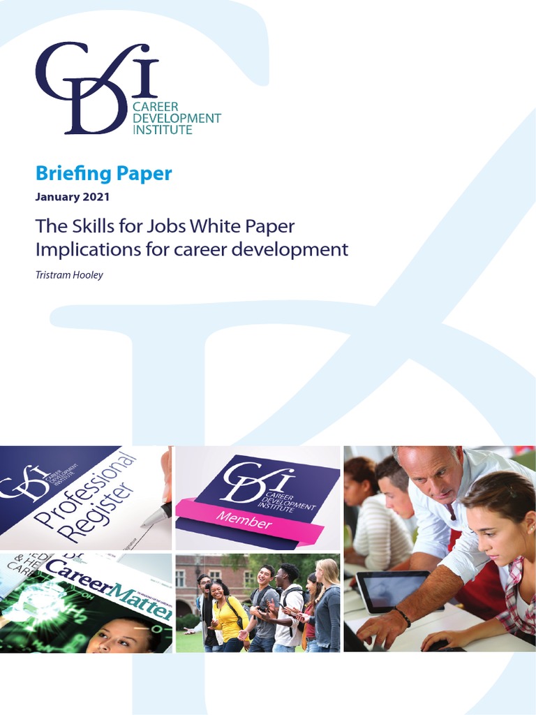 CDI Briefing-Skills For Jobs FINAL | PDF | Vocational Education | Unemployment
