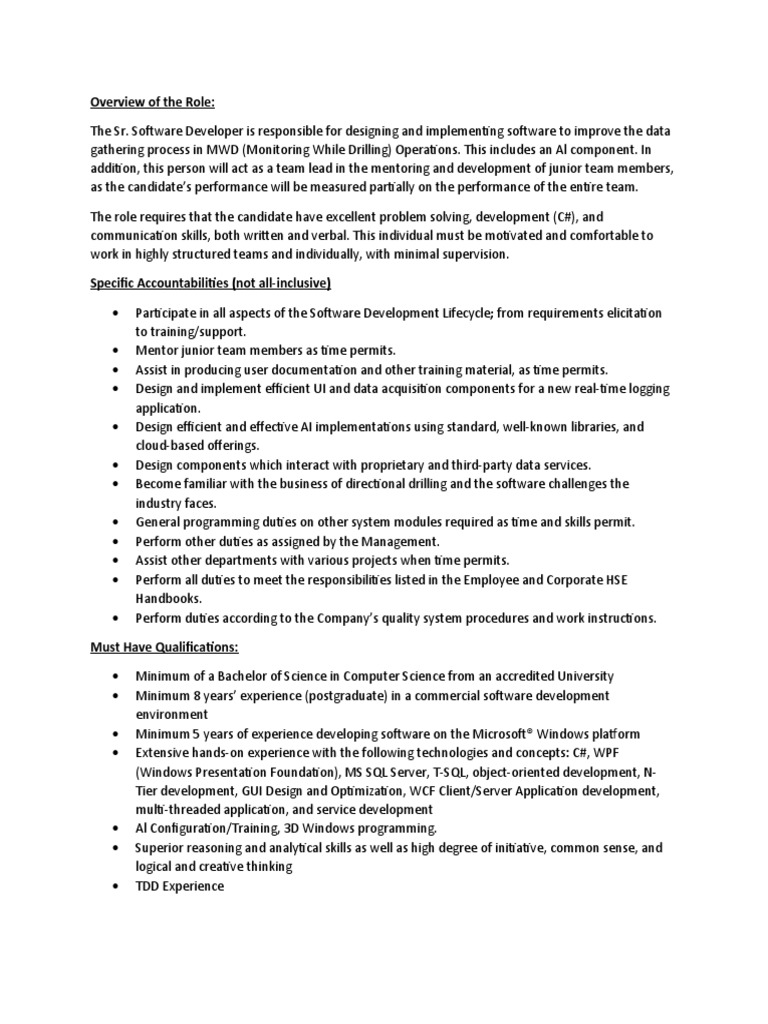 Senior Software Developer | PDF | Software | Windows Presentation ... Senior Software Developer | PDF | Software | Windows Presentation ...