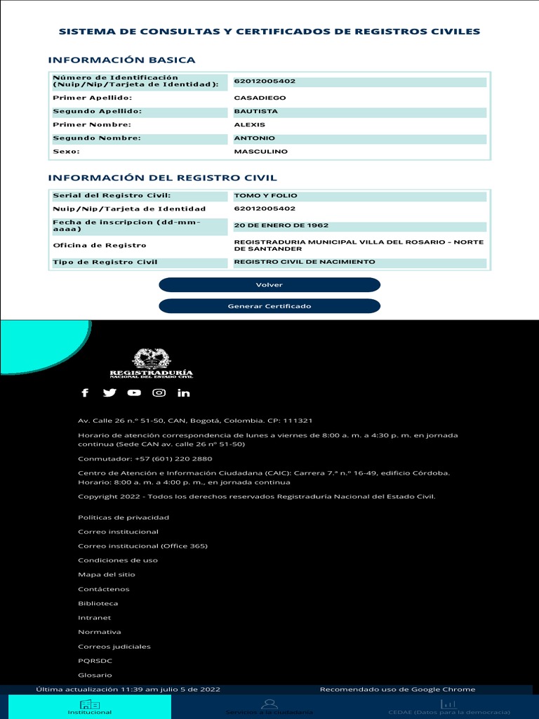 Consulta y Certificados Web | PDF