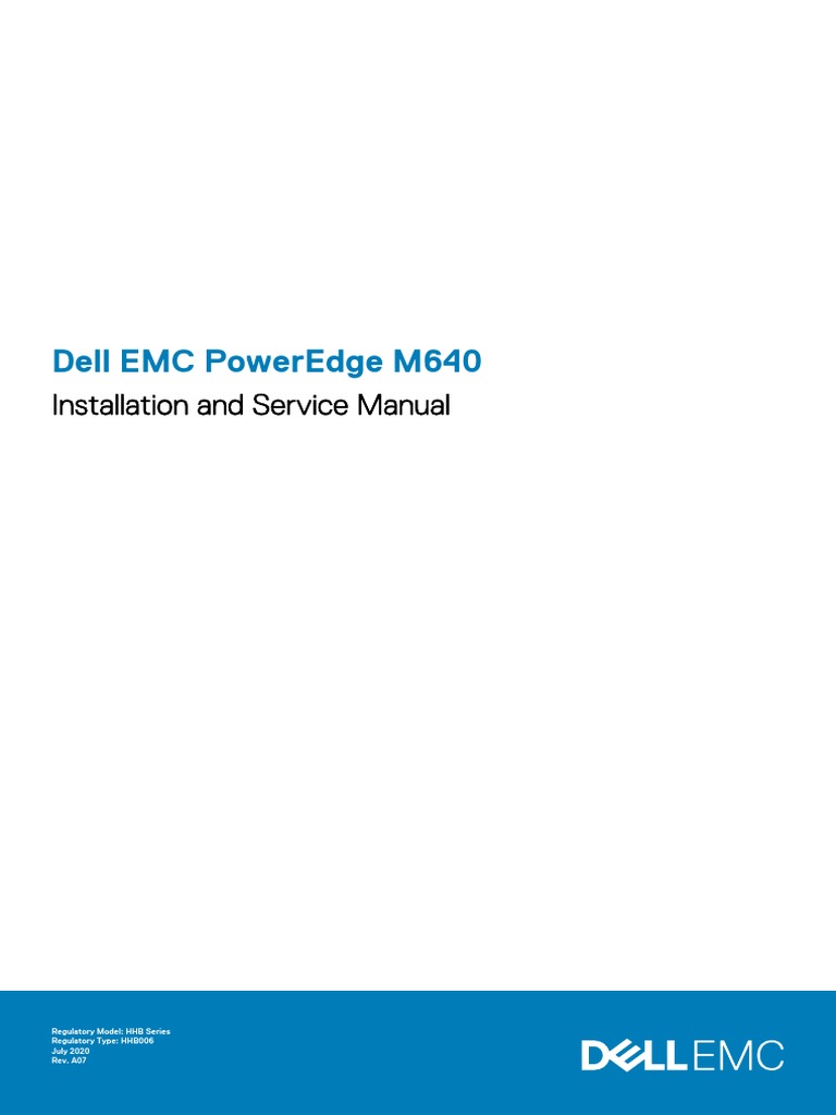 Dell PowerEdge M640 Installation Manual | PDF | Solid State Drive ...