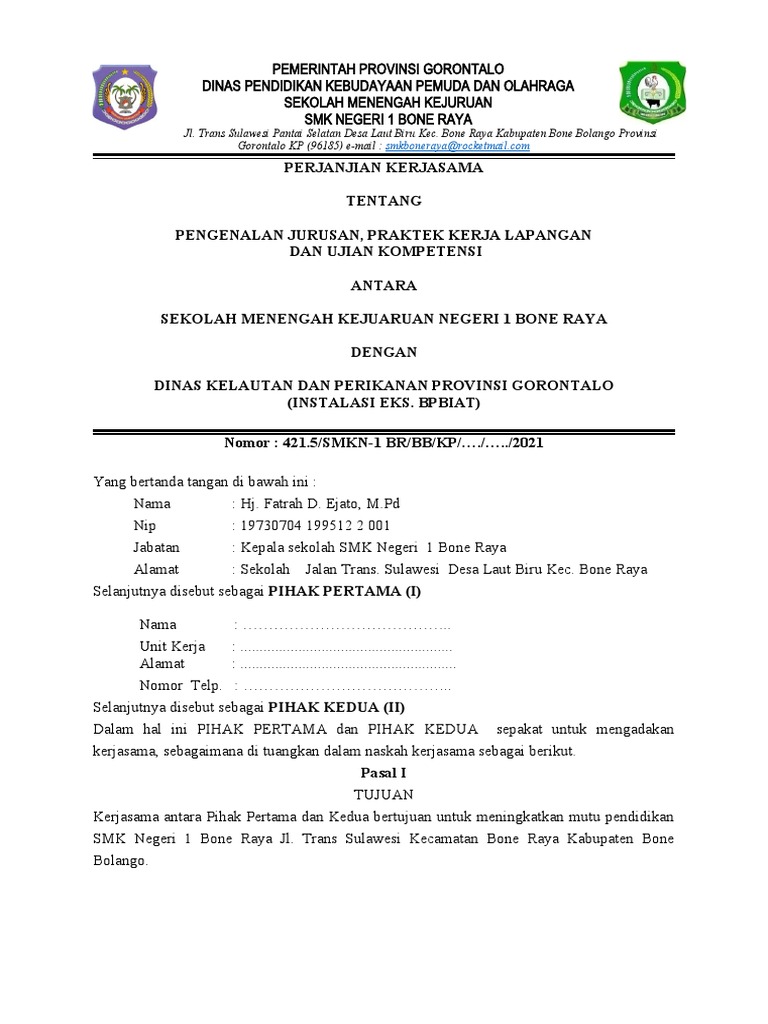 21.mou PKL, Ukk Nkpi | PDF | Bisnis | Pengelolaan Keuangan & Uang