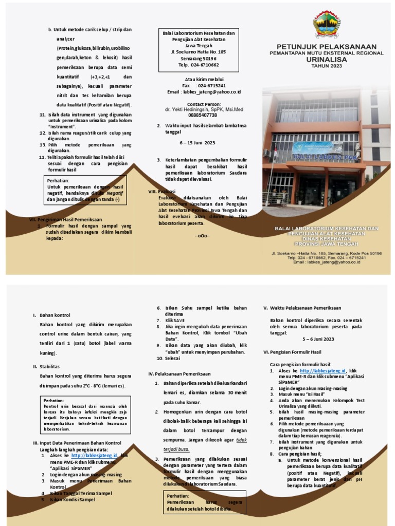 Prosedur Pemeriksaan Urinalisa Laboratorium | PDF