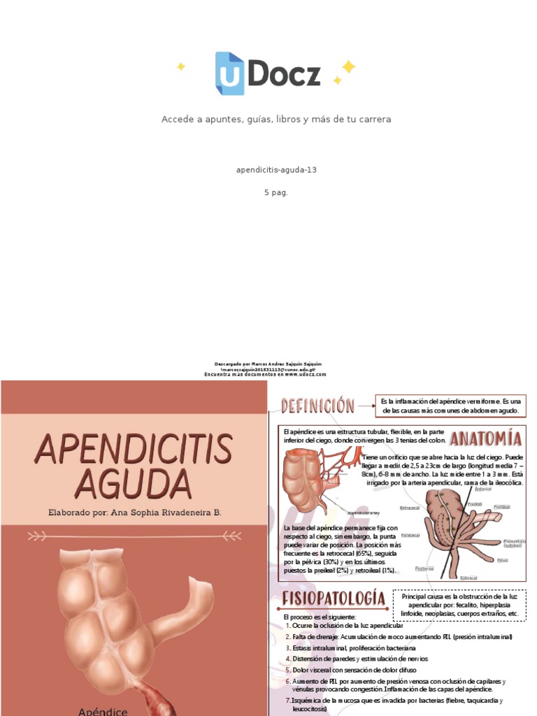 Apendicitis Aguda: Diagnóstico y Tratamiento | PDF | Medicina CLINICA ...