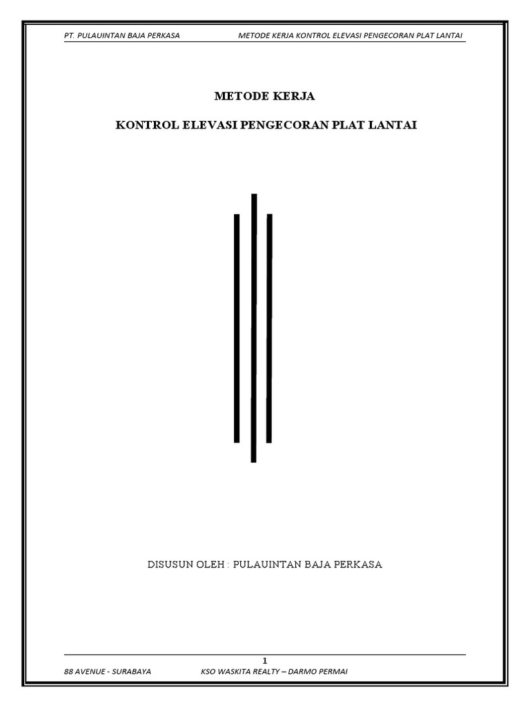 Methode Kontrol Elevasi Lantai | PDF