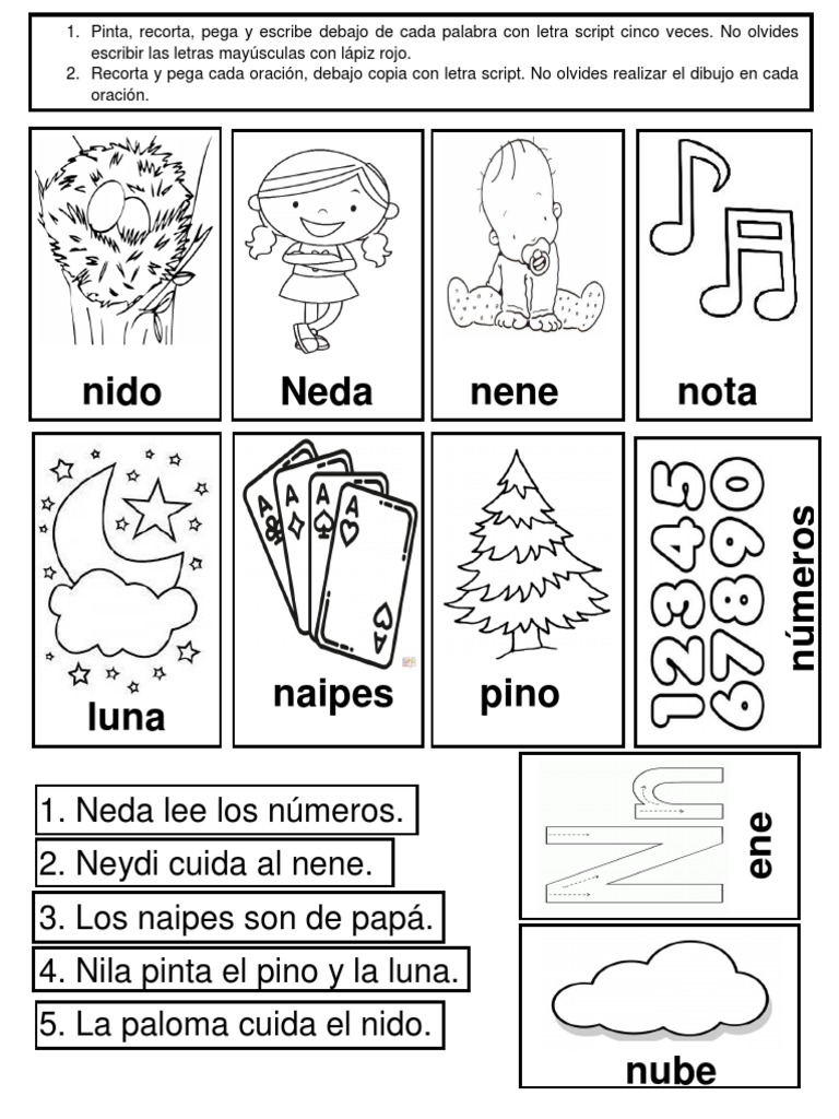 Palabras y Oraciones Con N | PDF