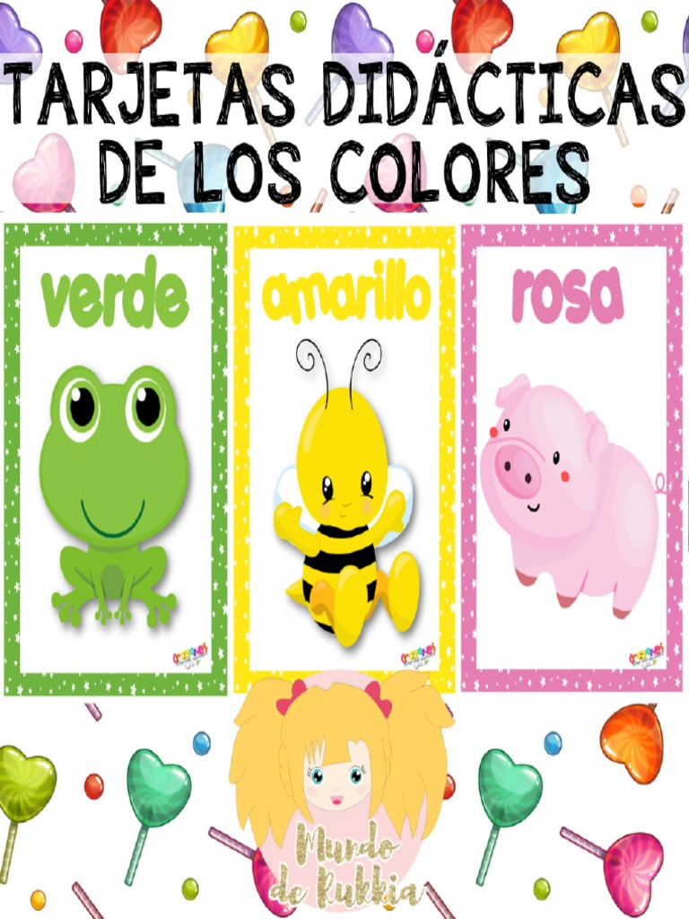 Tarjetas Didácticas para Aprender Los Colores Recopilado Por Mundo de ...
