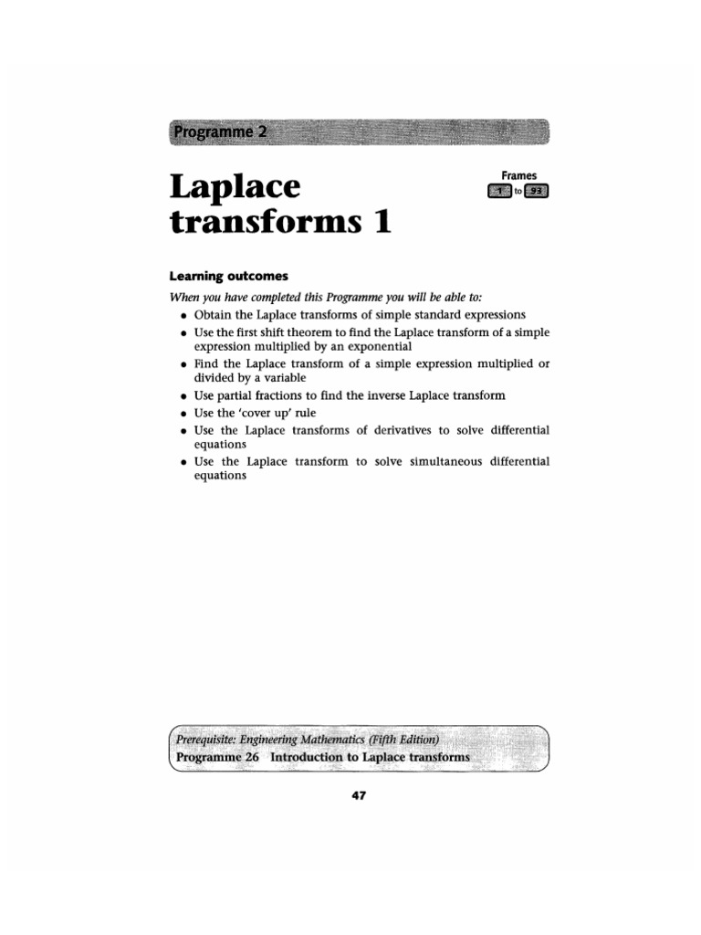 Laplace Transform Pdf