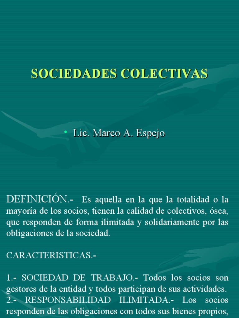 Sociedades Colectivas | PDF