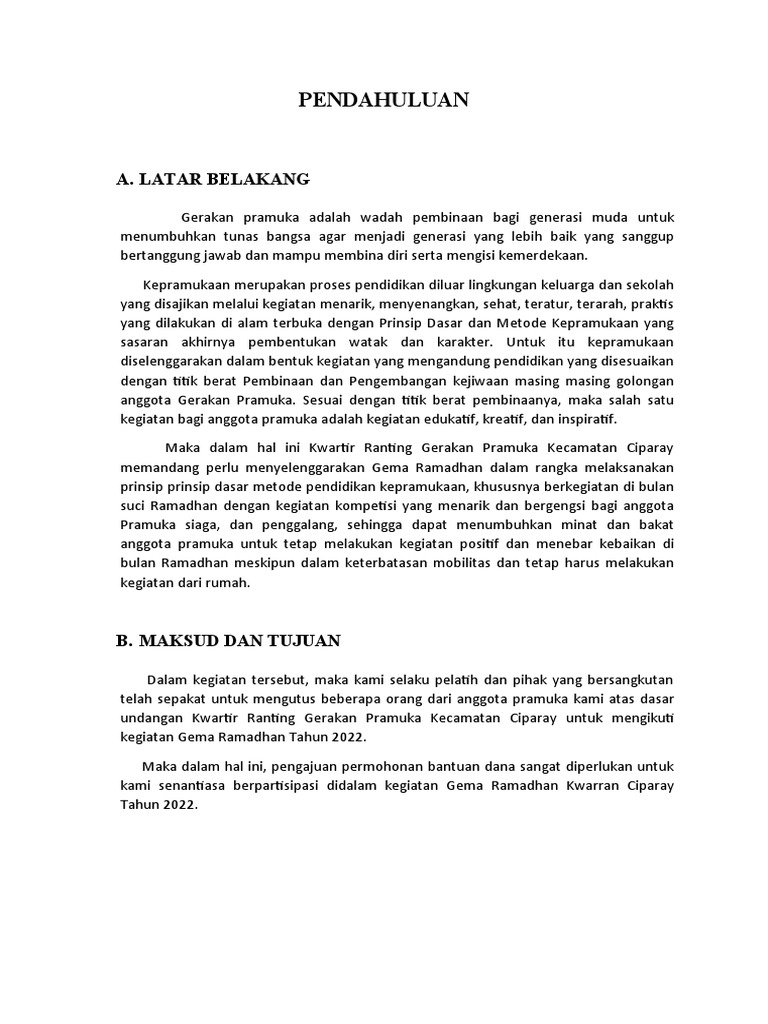 Proposal Pengajuan Rab | PDF