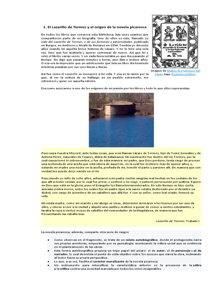 Documentos Estudiantes-El Lazarillo de Tormes y El Origen de La Novela ...