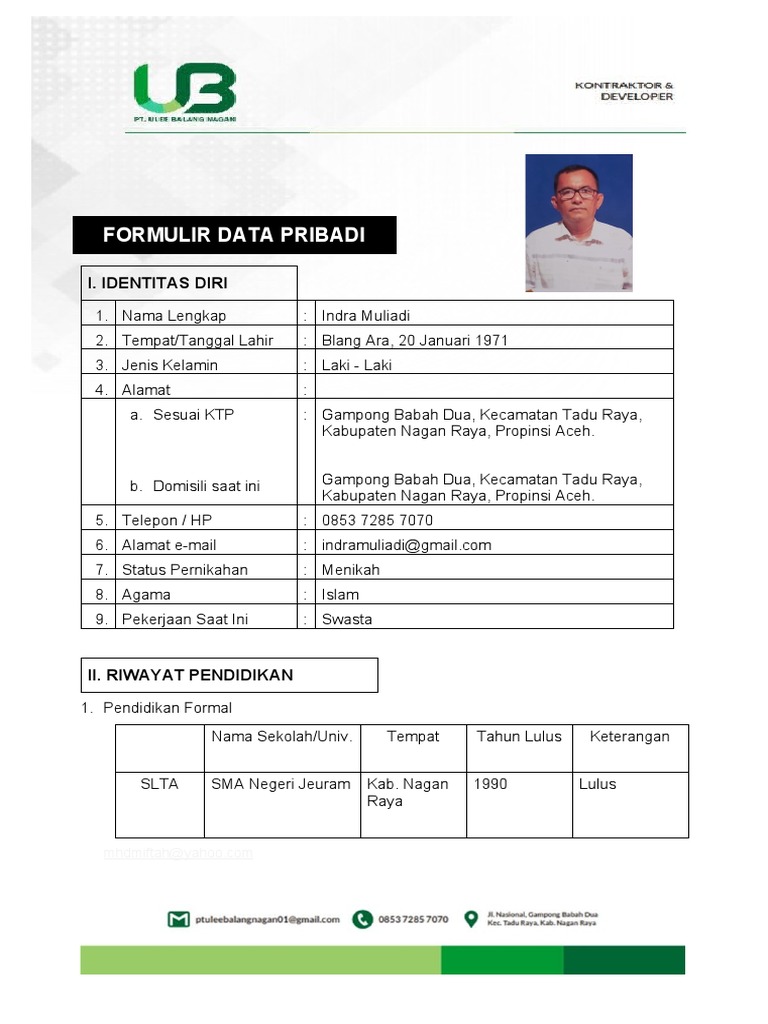 CV. Pengurus Perusahaan | PDF