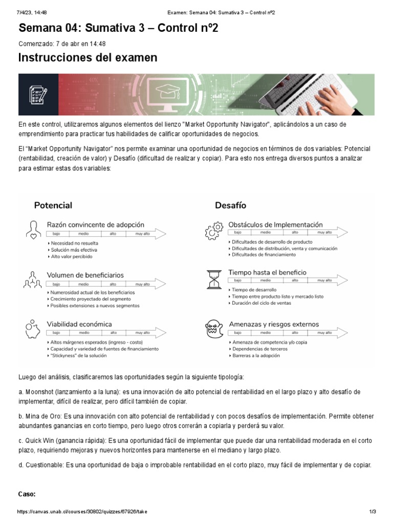 Examen - Semana 04 - Sumativa 3 - Control Nº2 | PDF | Metodología de encuesta | Business