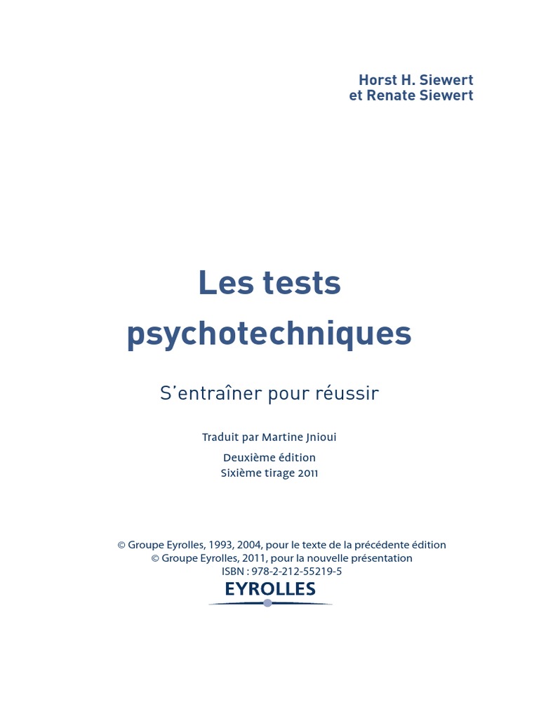 Tests Psychotechniques | PDF