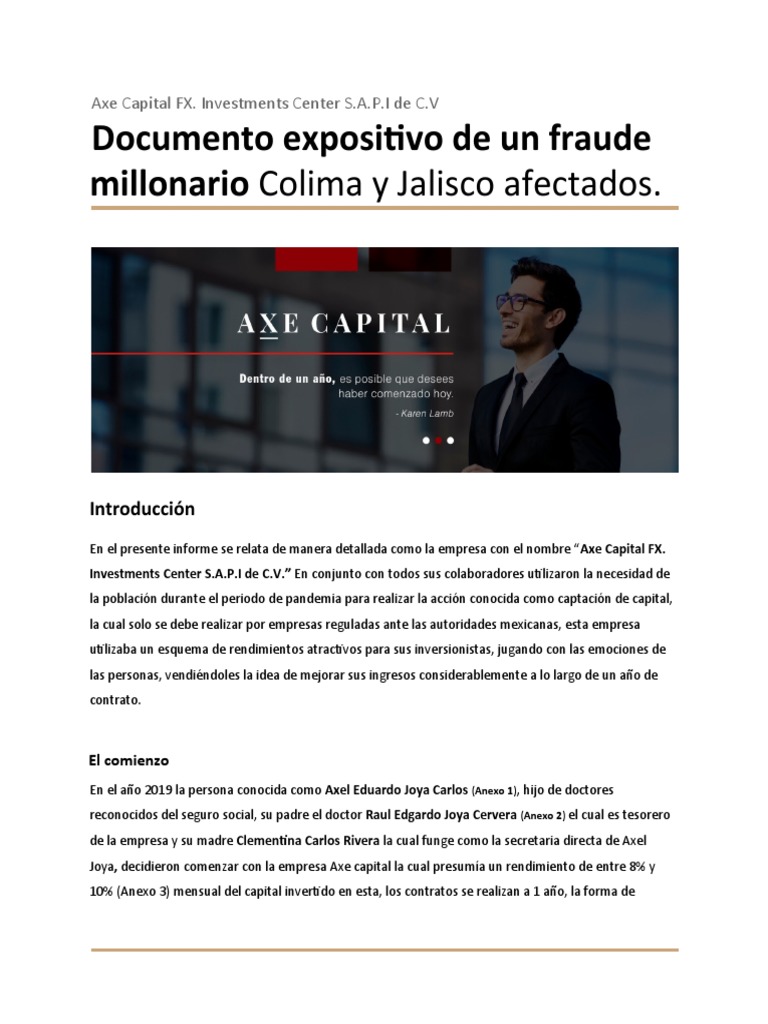 Formato Axe Capital | PDF