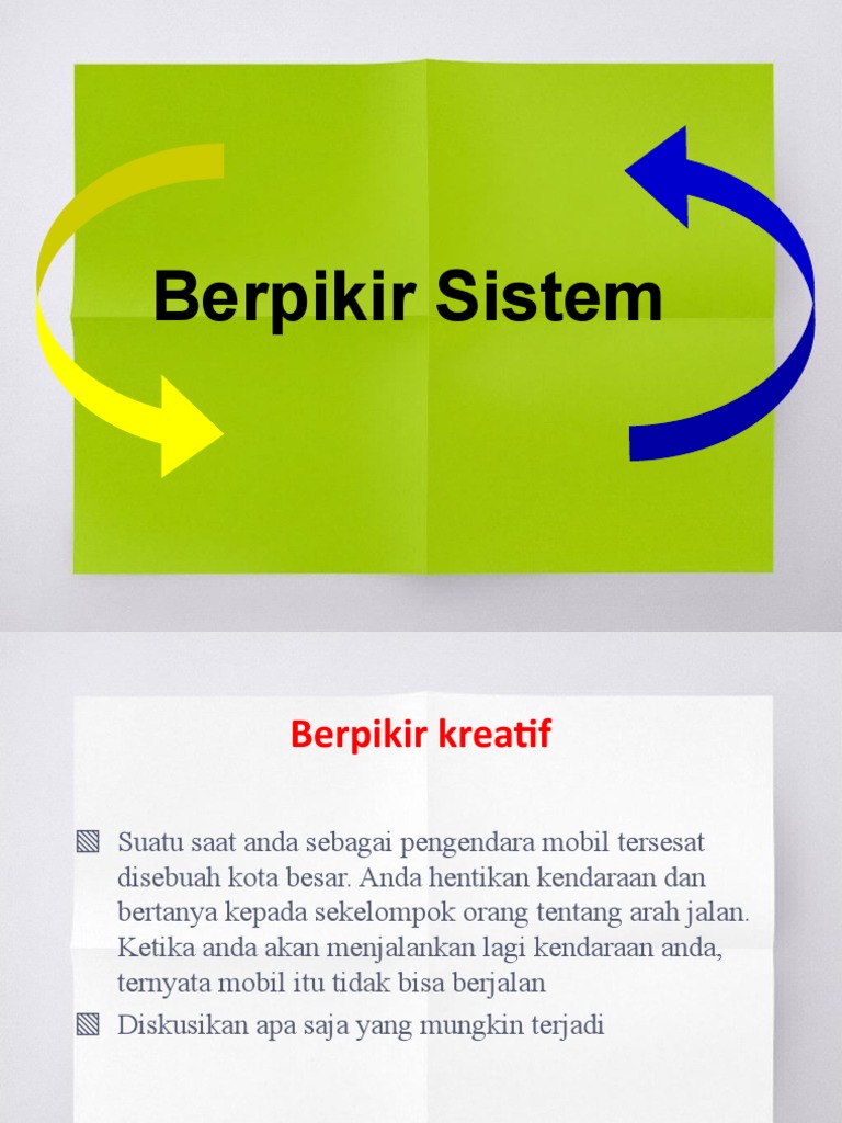 Sesi 5 Berpikir Sistem | PDF | Sains & Matematika