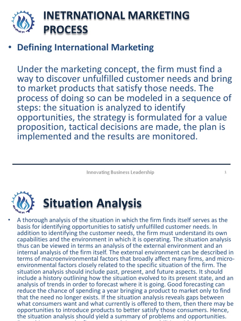 International Marketing Process | PDF | Marketing | Swot Analysis