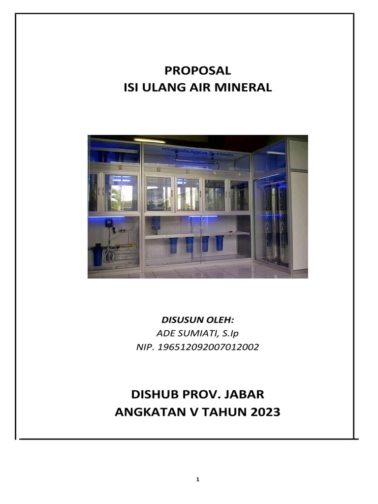 Proposal Isi Ulang Air - Ade Sumiati | PDF