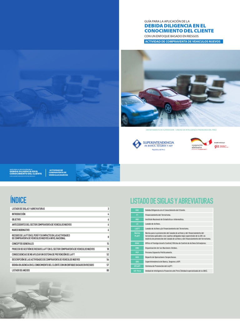 Guia para La Aplicacion de La Debida Diligencia Compraventa de Vehiculos Nuevos | PDF | Lavado ...