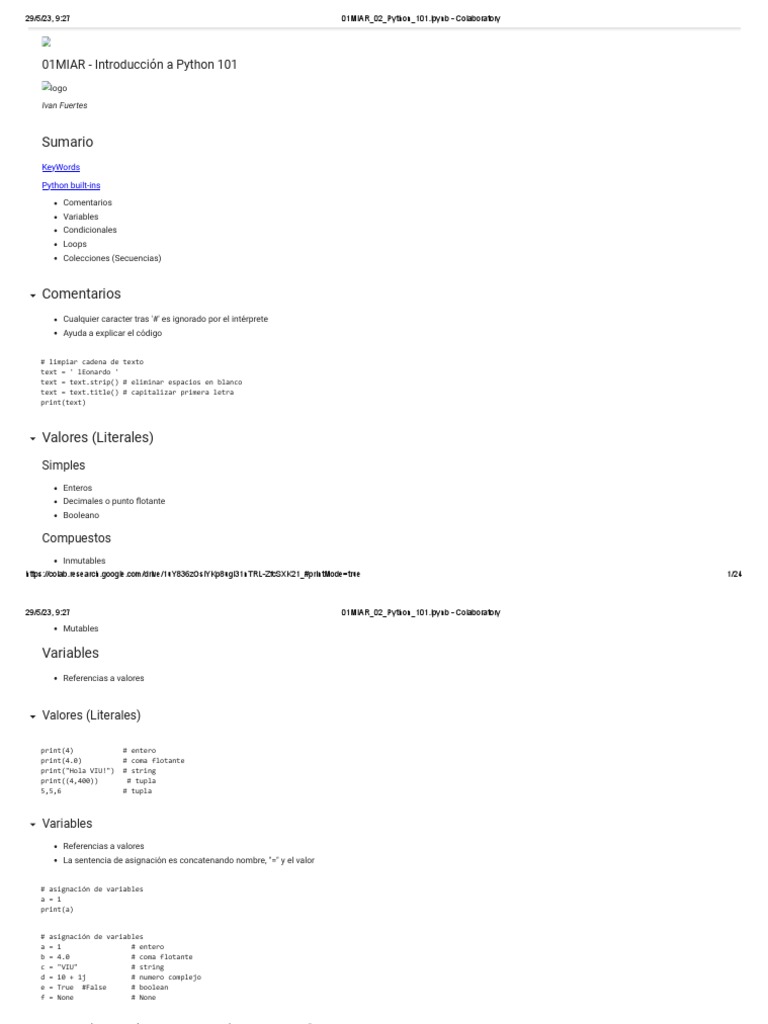 Clase Python 1 | PDF Clase Python 1 | PDF
