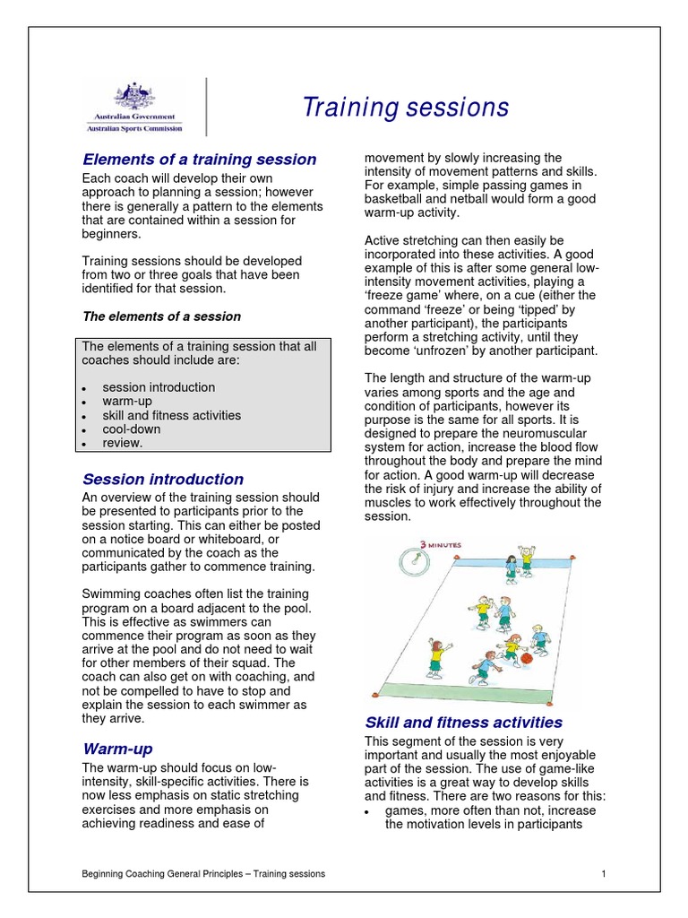 Elements of A Training Session | PDF
