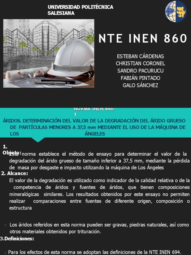 Nte Inen 860 | PDF