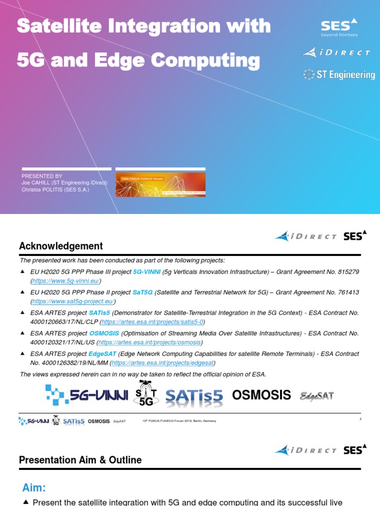 Satellite Integration With 5G | PDF | Computer Network | Network ...