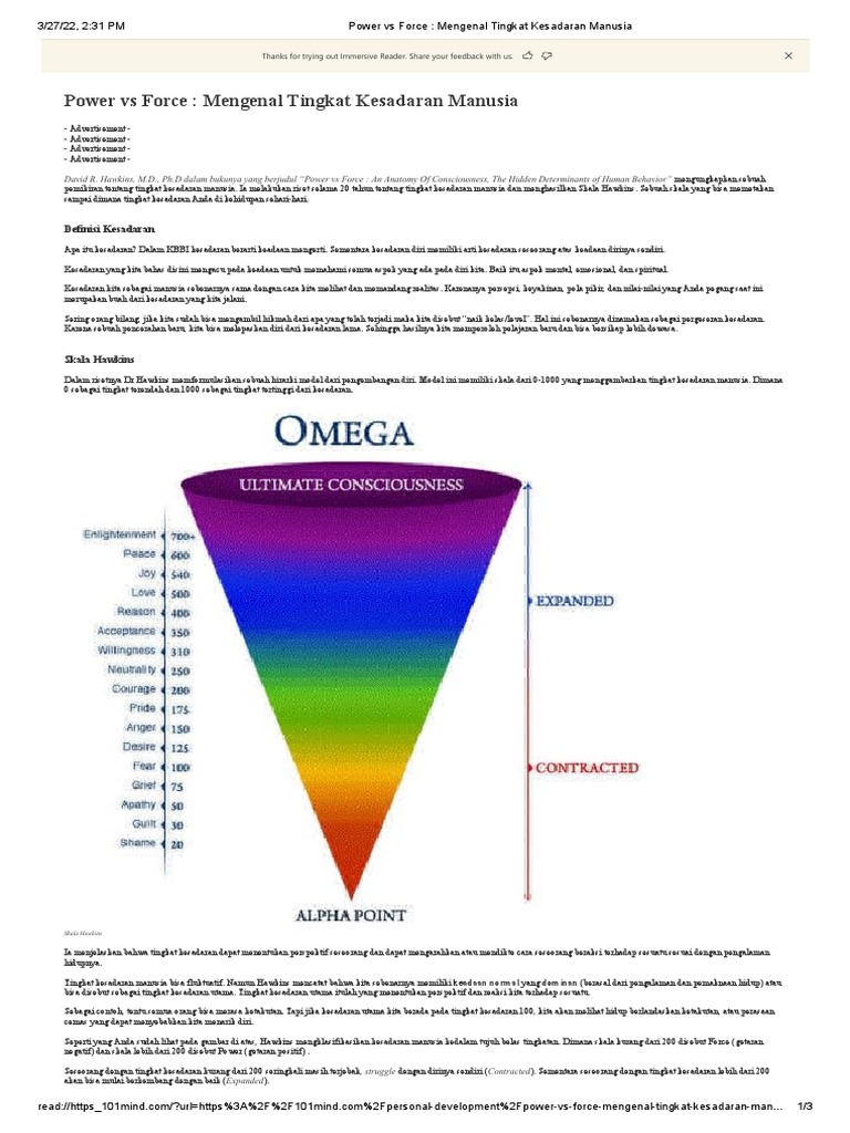 Power vs Force _ Mengenal Tingkat Kesadaran Manusia | PDF