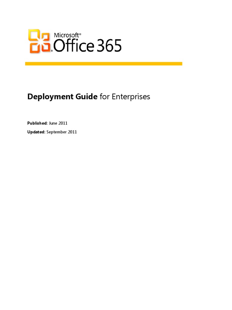 Office 365 Deployment Guide | PDF | Microsoft Exchange Server | Active Directory