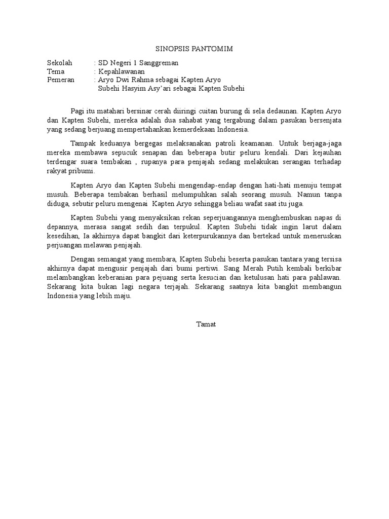 Sinopsis Pantomim | PDF