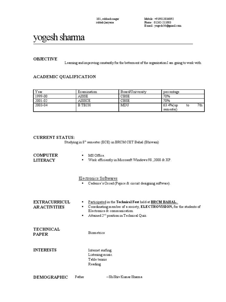 Yogesh Resume | PDF