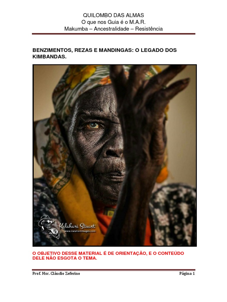 BENZIMENTOS, REZAS E MANDINGAS O LEGADO DOS KIMBANDAS | PDF