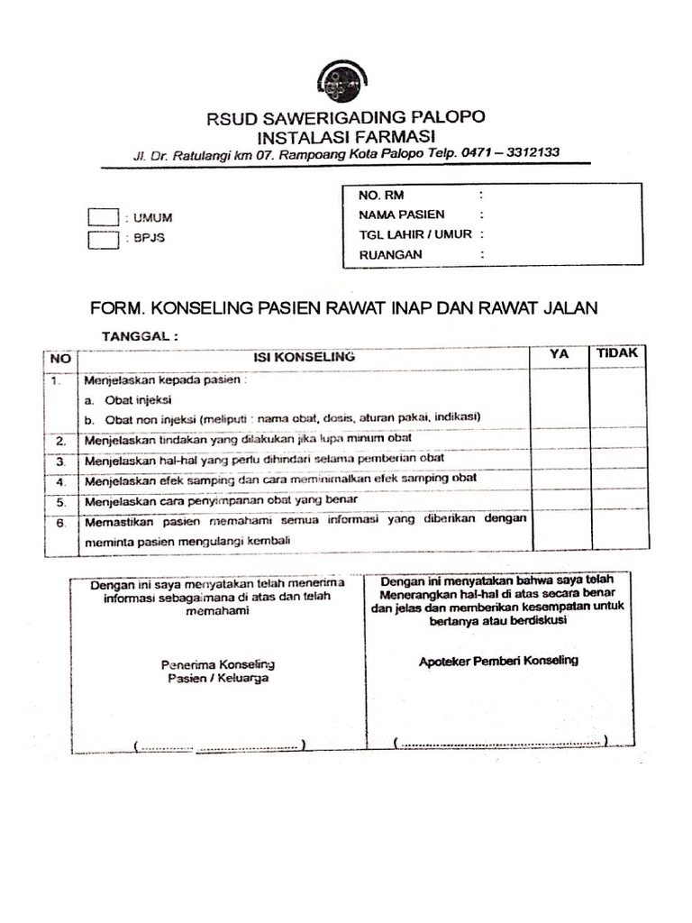 Form Konseling | PDF