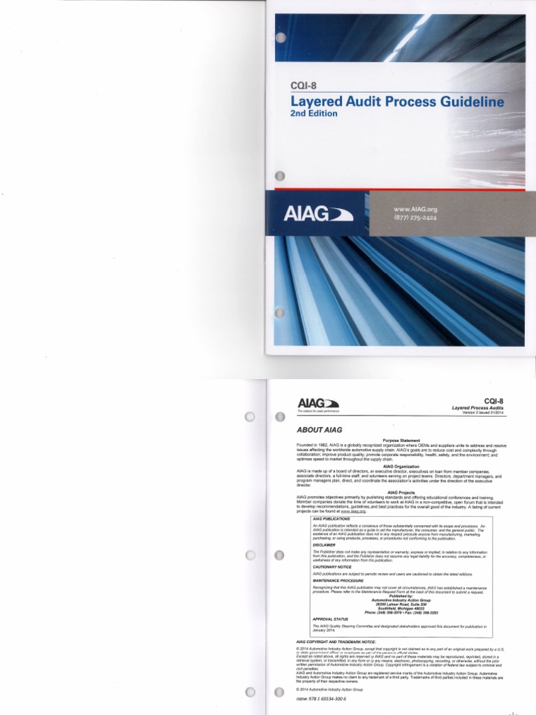CQI-8 Layered Process Audits Guideline-2014 | PDF