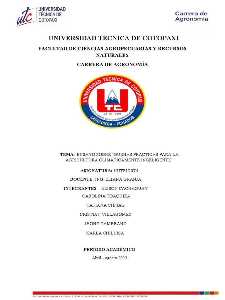 Universidad Técnica de Cotopaxi | PDF