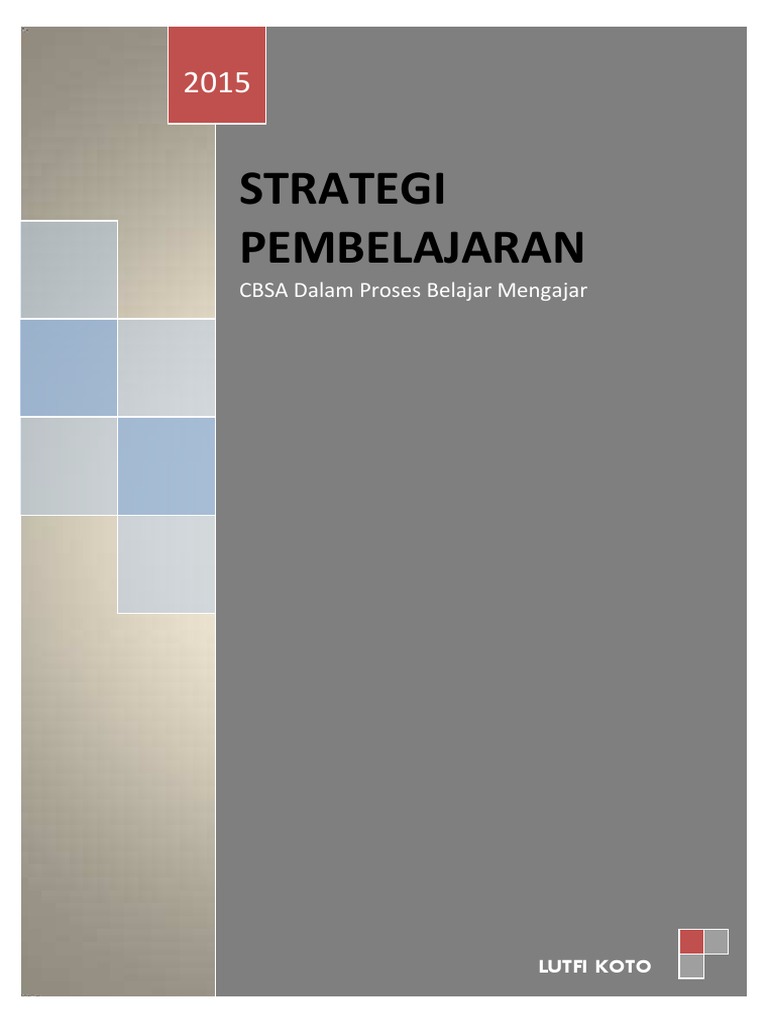 Cbsa Dalam Proses Belajar Mengajar | PDF