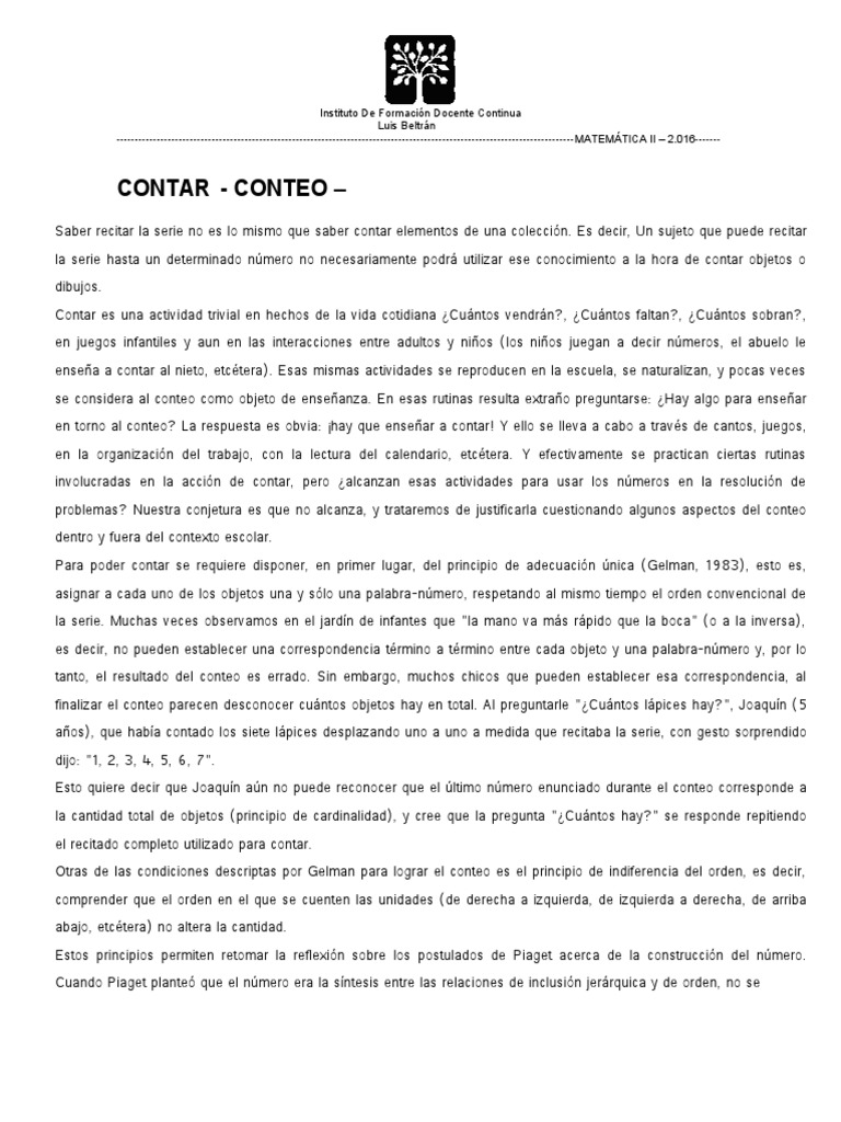 Contar - Conteo | PDF