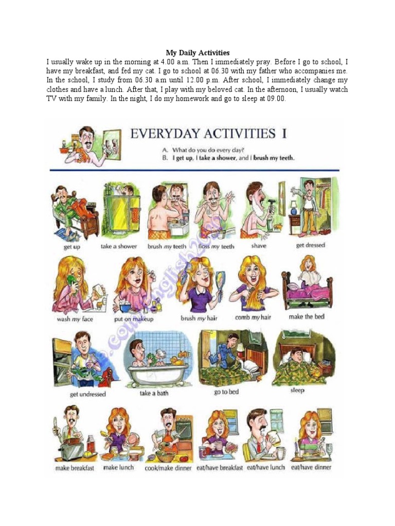 My Daily Activities | PDF