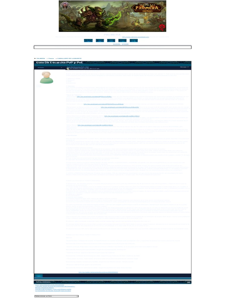 Guia DK Escarcha PVP y PvE | PDF