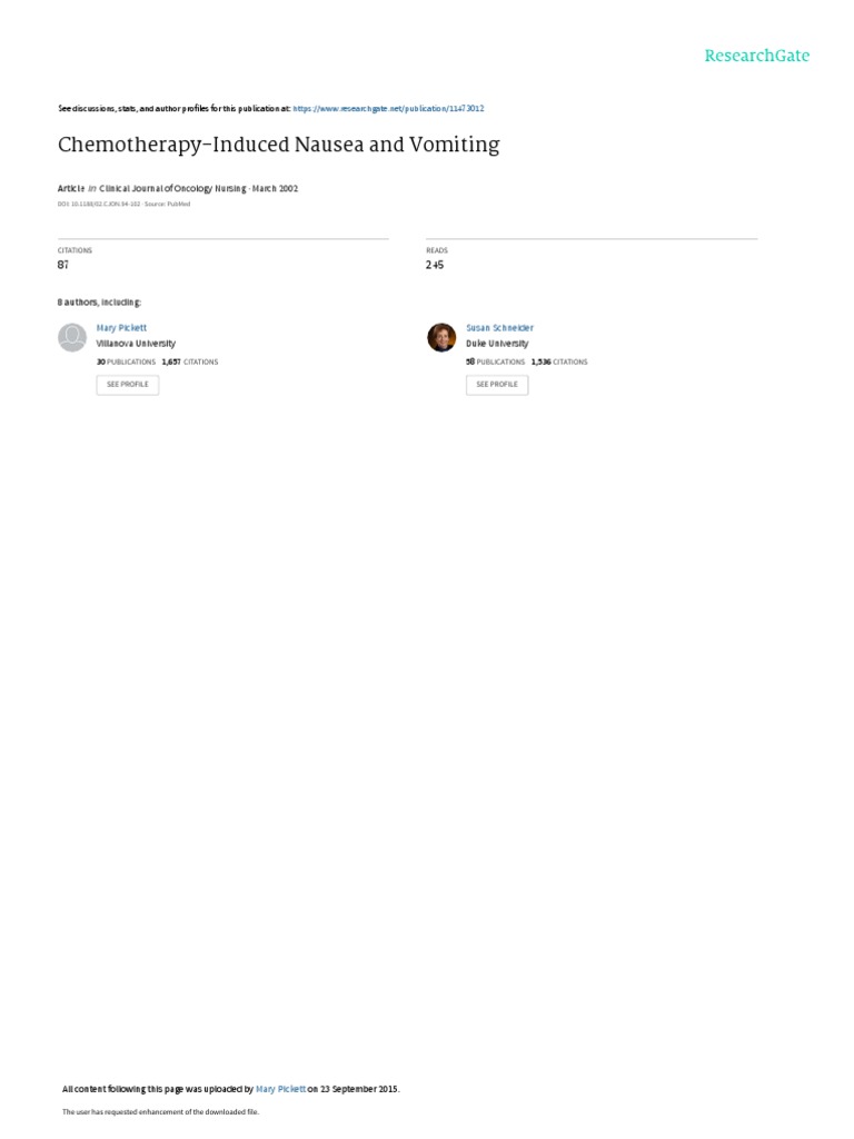 Chemotherapy-Induced_Nausea_and_Vomiting | PDF