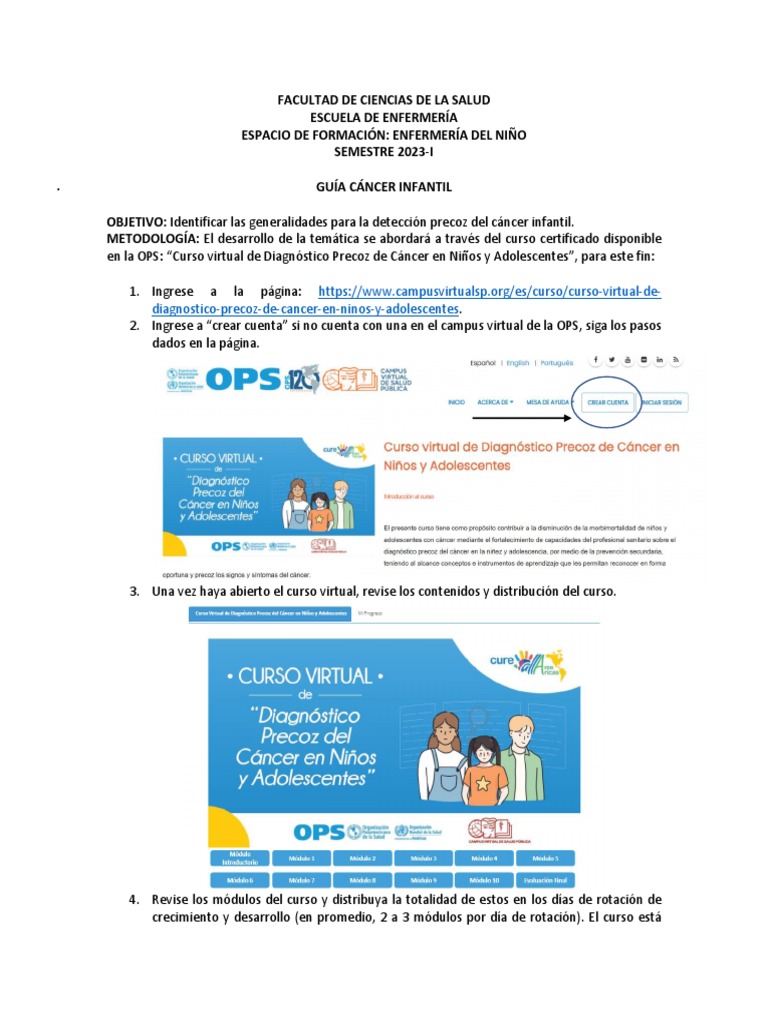 Guía Cáncer Infantil Ops | PDF